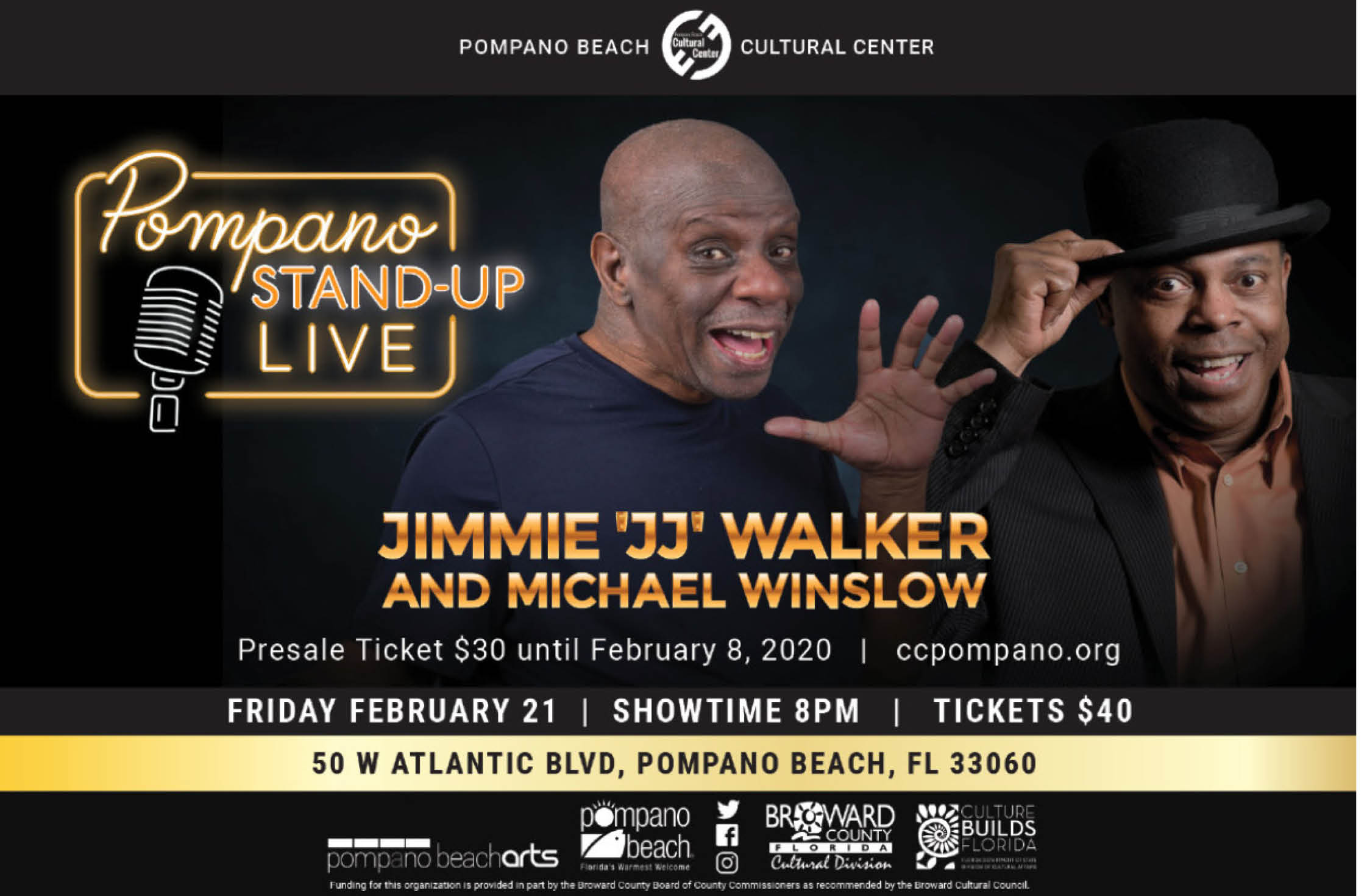 Jimmie “JJ” Walker and Michael Winslow Headline Pompano Stand-up Live ...