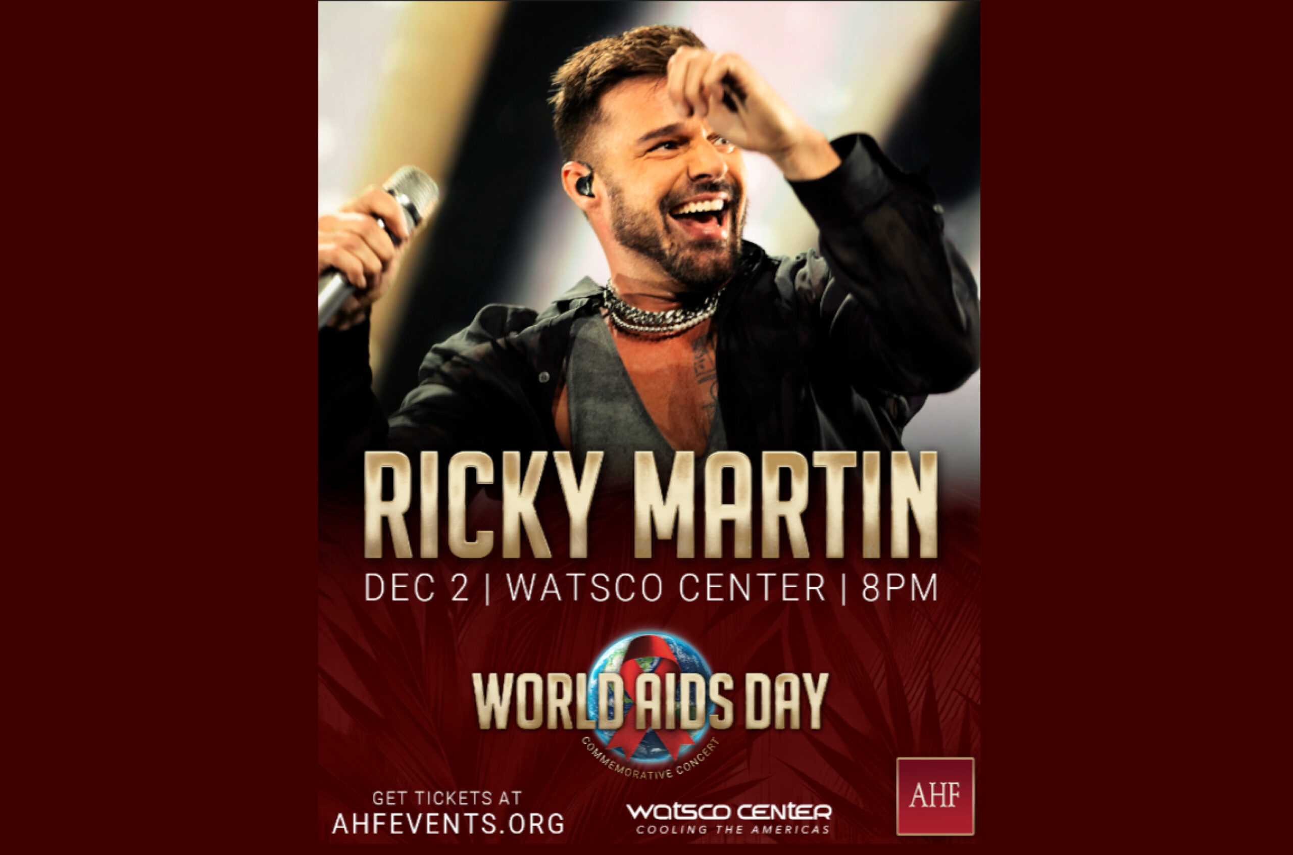 Ricky Martin Headlining AHF World AIDS Day Concert - OCQ